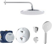 SANITINO - Sprchový set s termostatem a tělesem pod omítku Grohe, příslušenství kielle, chrom SANI21GKK006