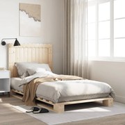 Rám postele s čelem 100 x 200 cm masivní borové dřevo 3281533