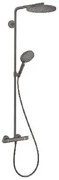 Hansgrohe Raindance Select S - Sprchový set Showerpipe s termostatem, 3 proudy, kartáčovaný černý chrom 27633340