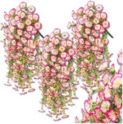 Camerazar Umělé závěsné dekorativní květiny svlačec 3ks girlanda růžová pro moderní interiér