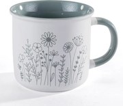 Porcelánový hrnek KVĚT zelený 400 ml
