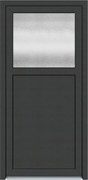 Solid Elements Vedlejší vchodové dveře Premium Easy, 90 P, rozměr vč. zárubně: 980 × 1980 mm, plast, pravé, antracit, prosklené