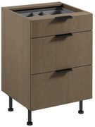SORENTO b | dolní skříňka D60S3 se zásuvkami a příborníkem | 60 cm | baltic