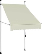 Ručně zatahovací markýza 100 cm krémová 145833
