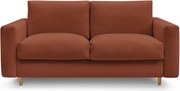 Oranžová pohovka na každodenní spaní/rozkládací 220 cm Cocoone – Bobochic Paris