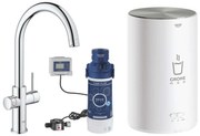 Grohe Red - Dřezová baterie Duo s ohřevem vody a filtrací, zásobník M, chrom 30083001