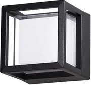 NV 9207616 Venkovní nástěnné svítidlo AGOSTO černý hliník a akrylový difuzor LED 6W 3000K 100-240V 120st. IP54 - NOVA LUCE