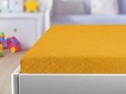 Froté prostěradlo do dětské postýlky PREMIUM 60x120 cm žlutooranžové
