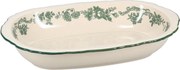 Zelený/slonovinový servírovací porcelánový talíř Cyril – S|P Collection