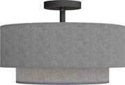 HOMCOM Stropní lampa, závěsná lampa s dvojitým stínidlem v lněném vzhledu, taupe