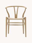 Dřevěná židle's ručně tkaným sedákem CH24 Wishbone Chair