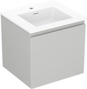 Mexen Orio, koupelnová skříňka 50 cm s umyvadlem Otis, 1 zásuvka, šedá matná/bílá matná, 91A10-05047-1-BF62-W18M01