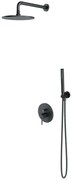 OMNIRES Y - Sprchový set s baterií pod omítku, s tělesem, průměr 25 cm, kartáčovaný grafit SYSY35GR