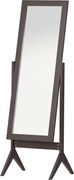 HOMCOM Celoplošné zrcadlo s nohami, zrcadlo pro líčení, MDF Káva 47 x 46 x 148 cm | Aosom