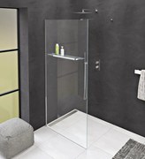 Polysan Polysan, MODULAR SHOWER stěna pro instalaci na zeď, jednodílná, 1000 mm s otvory pro držák ručníků, MS1-100-D