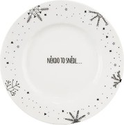 Porcelánový dezertní talíř VLOČKA 20 cm