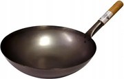 Wok z uhlíkové oceli, průměr 35 cm – zaoblený