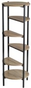 Regál v černo-přírodní barvě v dekoru dubu 40x110 cm – Casa Selección