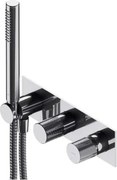 OMNIRES Contour - Baterie pod omítku s tělesem, pro 2 spotřebiče, s příslušenstvím, chrom CT8035-1CR