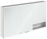 Villeroy & Boch My View+ - Zrcadlová skříňka s LED osvětlením 140x75x17 cm, 3 dvířka, bílá/šedá A48114VE