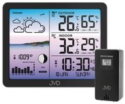 JVD Černá barevná rádiem řízená meteorologická stanice JVD RB3566.1