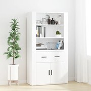 Skříň highboard bílá kompozitní dřevo