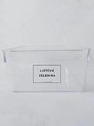 LISTOVÁ ZELENINA - Samolepka s rámečkem na dózy do lednice, 6 x 4 cm