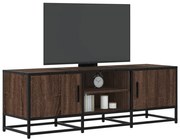TV skříňka hnědý dub 120 x 35 x 41 cm kompozitní dřevo a kov