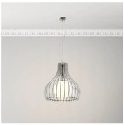 Eglo 96211 - Lustr na lanku TINDORI 1xE27/60W/230V pr. 50 cm bílá