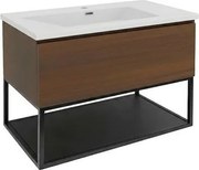 Koupelnová skříňka s umyvadlem SAT B-Way 80x30x45 cm ořech mat BWAY80NUTFU3WMA