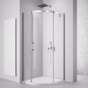 Polysan Thron - Sprchový kout Square čtvrtkruhový 90x90 cm, pravá, Antidrop, čiré sklo/chrom TL2690R-5002