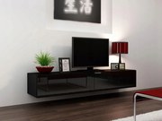 Televizní stolek ASHTON 180 - lesklý černý