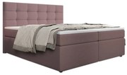 Expedo Čalouněná postel boxspring SALMA + vrchní matrace, 180x200, inari 52