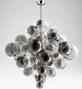 Závěsná lampa Crystal Bubbles skleněné koule chrom moderní 20xG9 Novinka