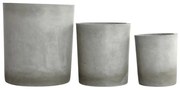 Betonové květináče Ave Light Grey - set 3 ks House Doctor