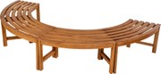 Lavice Male 250 cm půlkruhová bez opěradla - teak