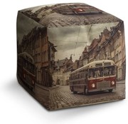 Sablio Taburet Cube Historický autobus - 40x40x40 cm