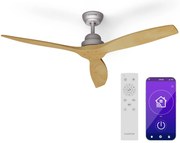 Klarstein Santa Elena 52", Ø 132 cm stropní ventilátor, 10260 m³/h, lopatky z pravého dřeva, 6 nastavení rychlosti, dálkové ovládání