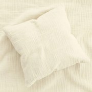 Celoroční mušelínový povlak na polštářek Ivory - GOTS Velikost: 40 x 40