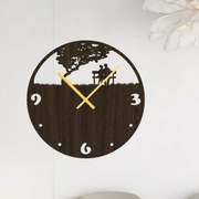 dřevo života Nástěnné hodiny SETKÁNÍ Zvolte barvu dekoru: Wenge, Zvolte velikost hodin šxv (cm): 35x35