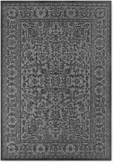NORTHRUGS, Kusový koberec Duet Kona 106248 Black/White - na ven i na doma, 160x230, černobílá, chodba / předsíň