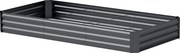 Outsunny Zahradní Truhlík, Obdélníkový Vyvýšený Záhon s Bezpečnostním Okrajem a Otevřeným Dnem, pro Květiny a Bylinky, 240 x 120 x 30 cm, Tmavě Šedý |