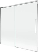 Mexen Rox, 2-křídlová posuvná vanová zástěna 170 x 150 cm, 8mm čiré sklo, chromový profil, 8C9-170-001-01-00