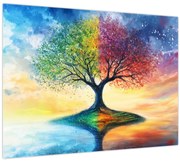 Obraz - Malovaný strom ročních období (70x50 cm)