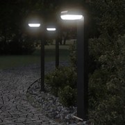 Fionshop 262940730 Venkovní stojací lampy 3 ks černé 80 cm litý hliník