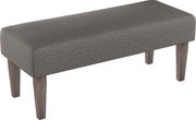 Dlouhá lavička 100x40cm barva šedá látka pletený vzor