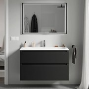 Koupelnová skříňka VIREO 80 cm s umyvadlem z minerálního odlitku CREAM