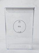SŮL – průhledná samolepka na dózu, základní písmo, 5 cm | DomaLEP