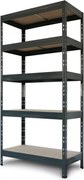 AR Shelving Kovový regál RIVET antracitový, 5 polic, 175 kg, 180 x 90 x 40 cm