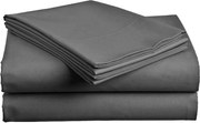 Bavlněné prostěradlo s gumou STANDARD 90 x 200 cm tmavě šedé